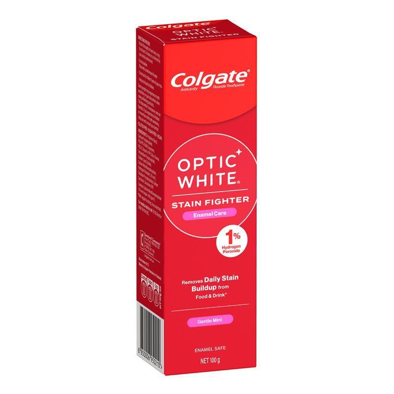 Buy Colgate Toothpaste Optic White Stain Fighter Enamel Care 100g ...