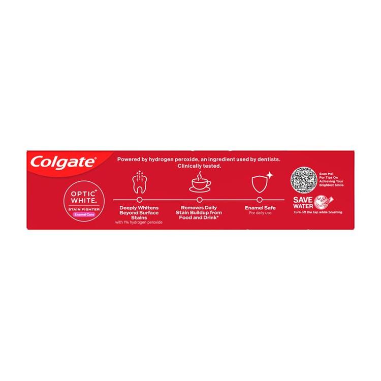 Buy Colgate Toothpaste Optic White Stain Fighter Enamel Care 100g ...