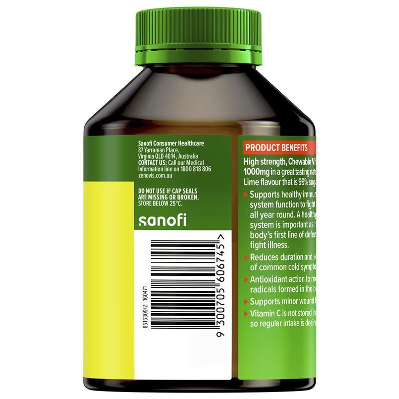 Buy Cenovis Chewable Mega Vitamin C 1000mg Lemon Lime 120 Tablets ...