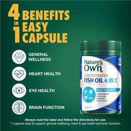 Buy Nature's Own Concentrated Fish Oil 4 in 1 180 Capsules online at ...