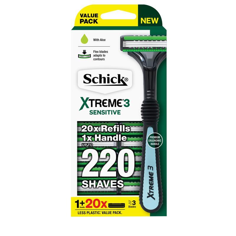 Buy Schick Xtreme 3 Kit Hybrid 20 Pack online at Chemist Warehouse