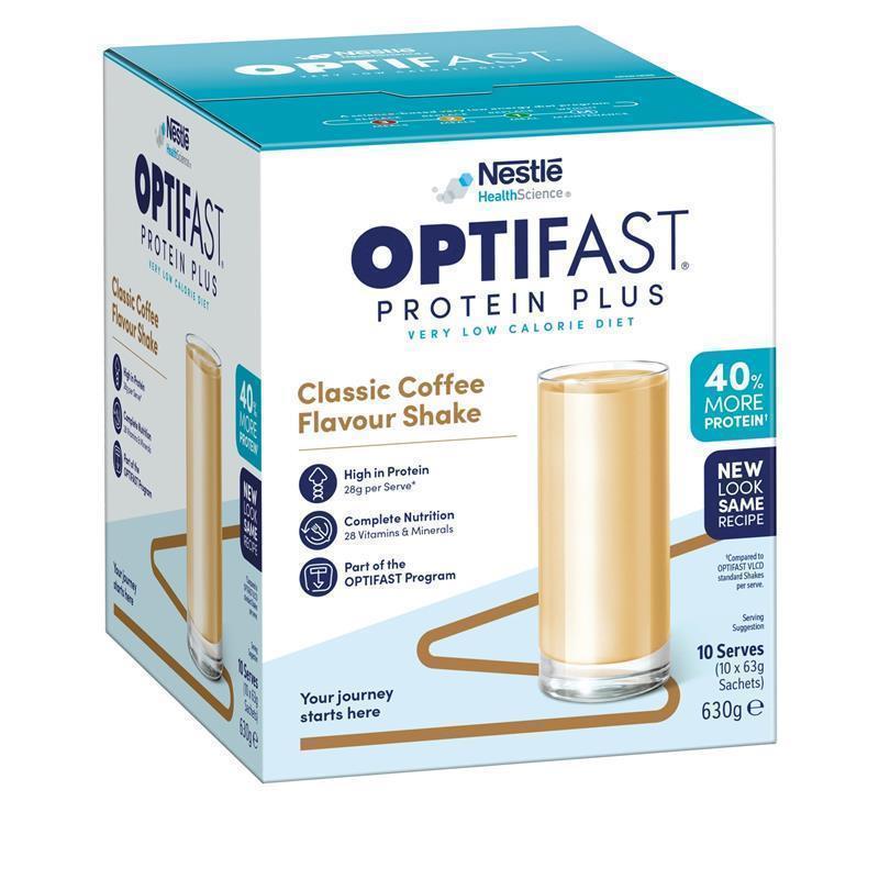 Buy Optifast VLCD Protein Plus Shake Coffee 10 Pack 630g online at ...