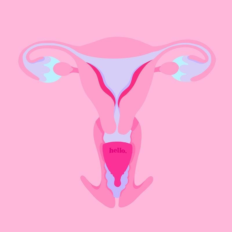 Buy Hello Period Average Cervix Cup Blue MED online at Chemist Warehouse