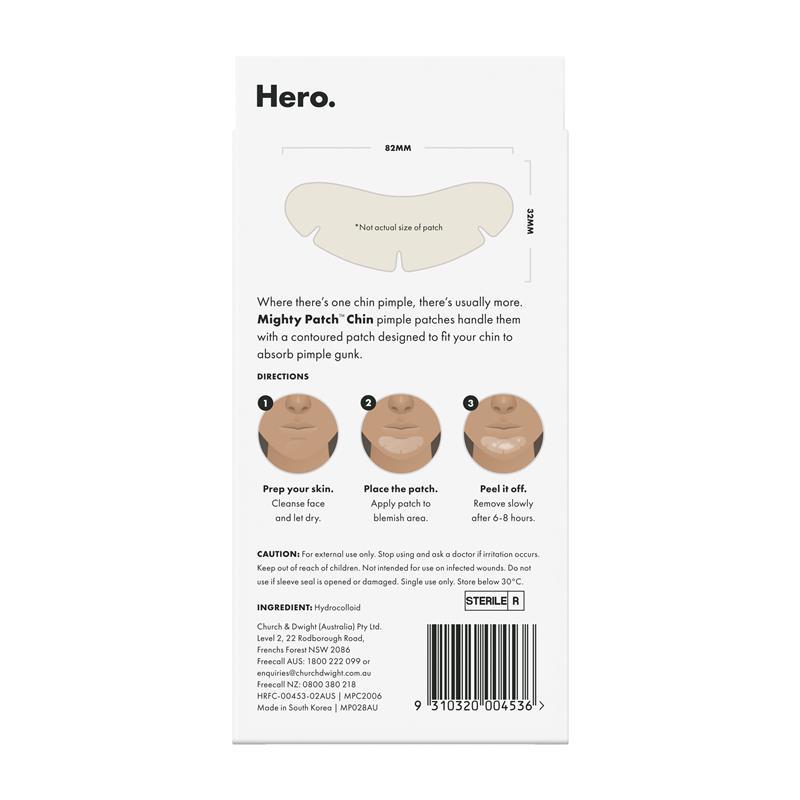Buy Hero Mighty Patch Chin Contoured Pimple Patches 8 Pack online at ...