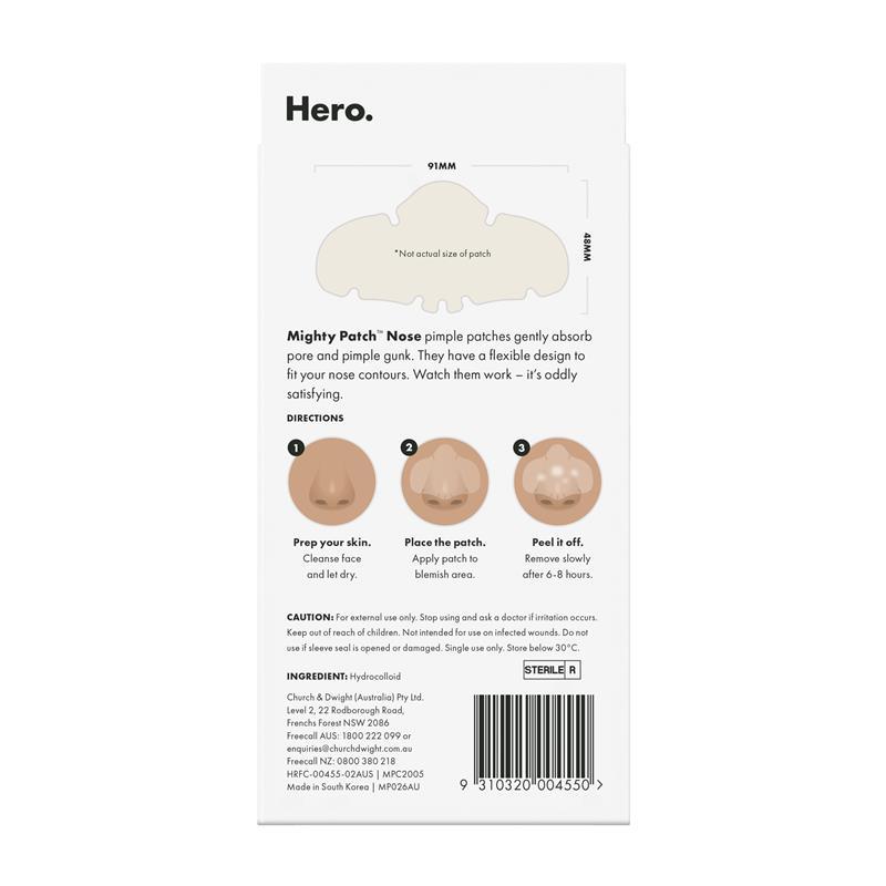 Buy Hero Mighty Patch Nose Contoured Pimple Patches 8 pack online at ...