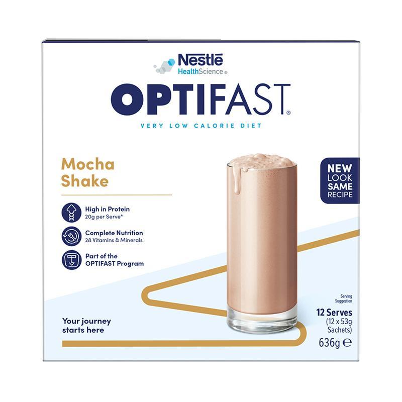 Buy Optifast VLCD Shake Mocha 12 x 53g online at Chemist Warehouse