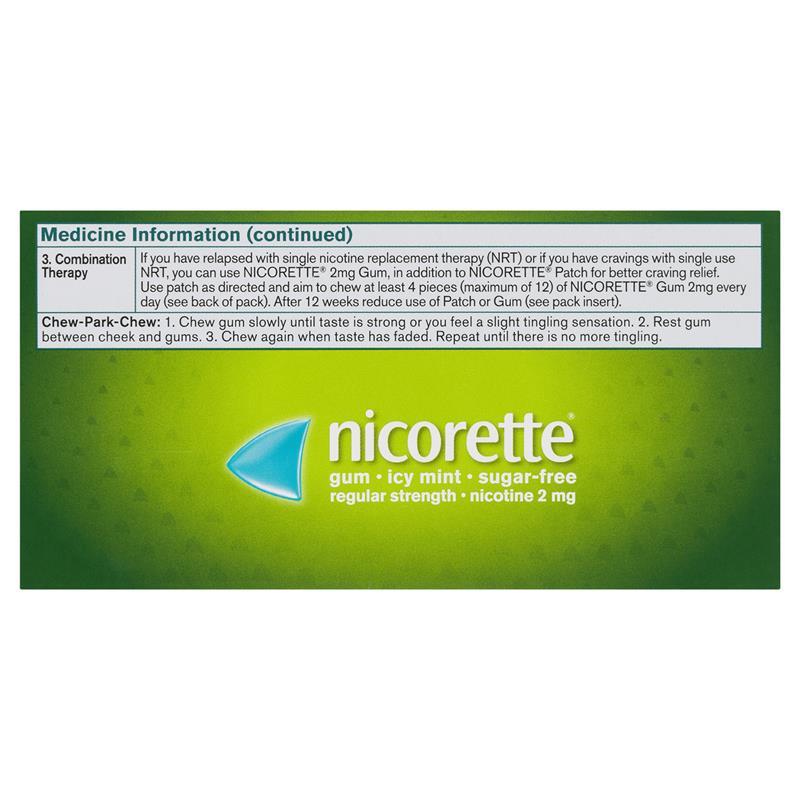 Buy Nicorette Gum 2mg Icy Mint 75 Pieces online at Chemist Warehouse