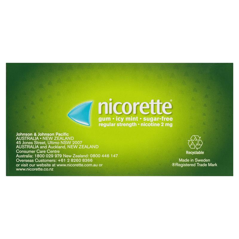 Buy Nicorette Gum 2mg Icy Mint 75 Pieces online at Chemist Warehouse