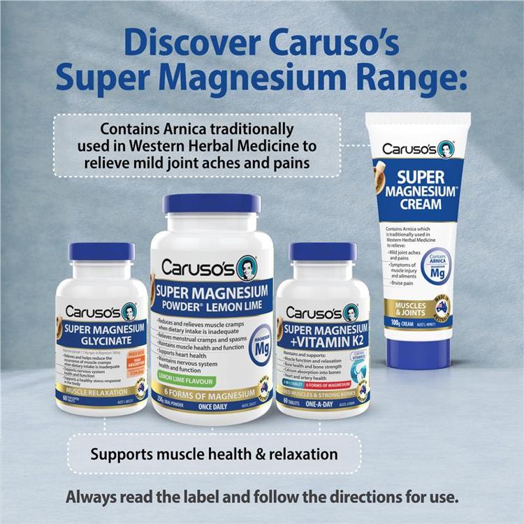 Buy Carusos Super Magnesium 60 Tablets online at Chemist Warehouse
