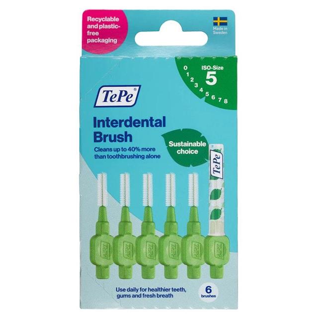 Buy TePe Interdental Brushes - Original Green-Size 5 online at Chemist ...