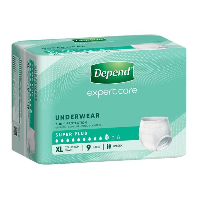 Buy Depend Underwear Super Plus Extra Large 9 Pack online at Chemist ...
