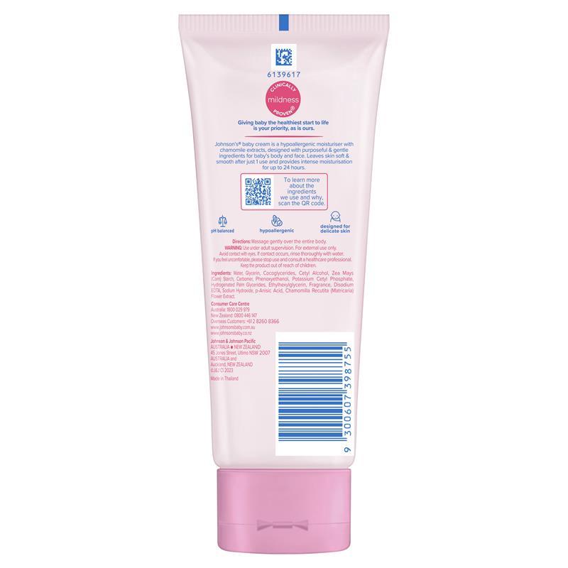 Buy Johnsons Baby Moisturising Cream Tube 100g online at Chemist Warehouse