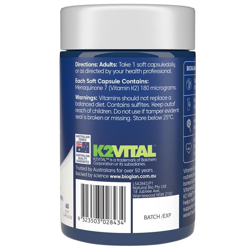 Buy Bioglan Vitamin K2 60 Capsules online at Chemist Warehouse
