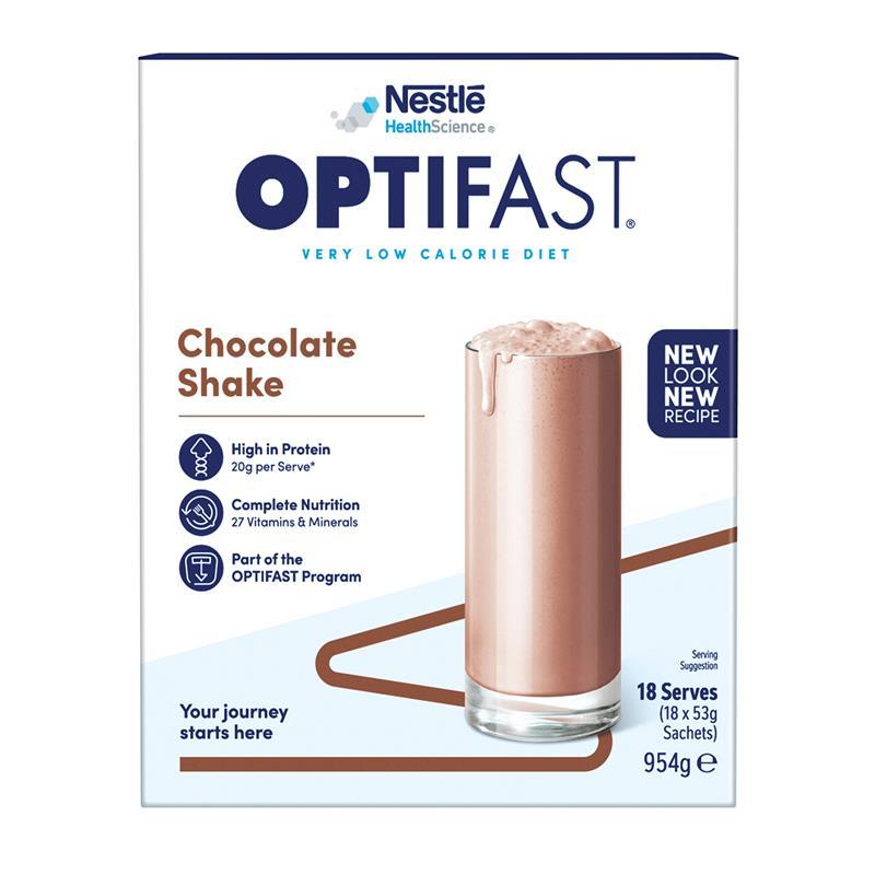Buy Optifast VLCD Shake Chocolate 18 x 53g online at Chemist Warehouse
