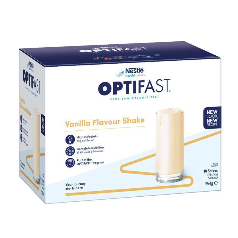Buy Optifast VLCD Shake Vanilla 18 x 53g online at Chemist Warehouse