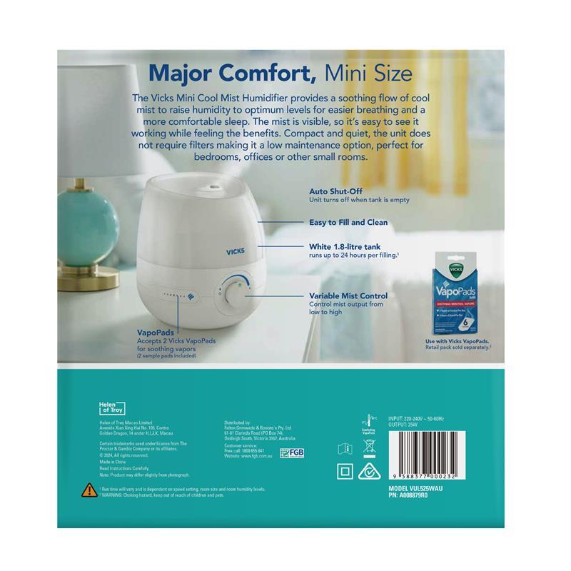 Buy Vicks Mini FilterFree Cool Mist Humidifier online at Chemist Warehouse