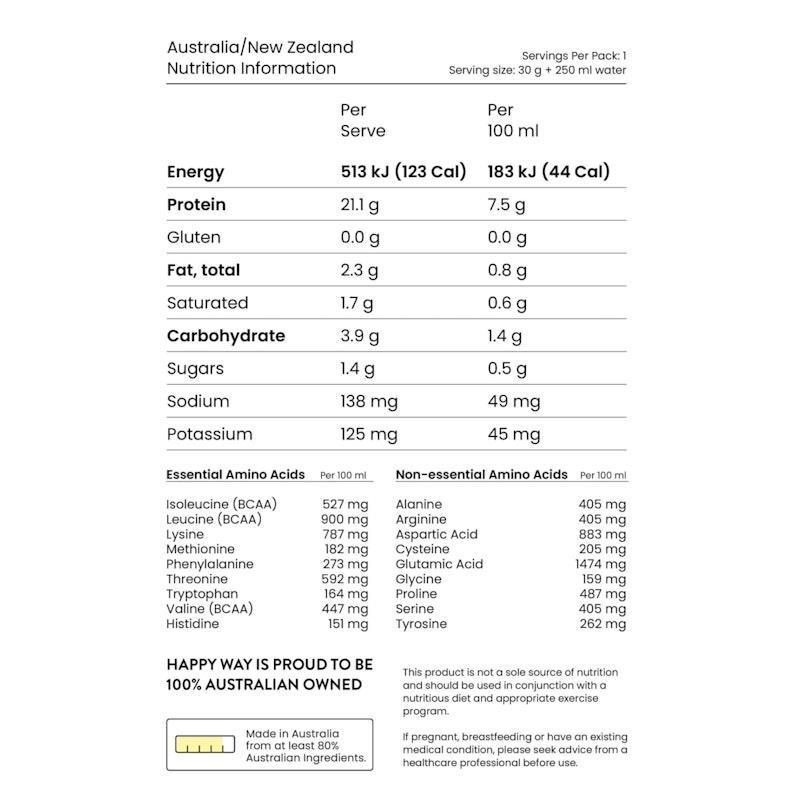 Buy Happy Way Vanilla Whey Protein Powder 500g online at Chemist Warehouse