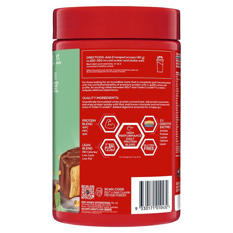 Buy BSc x Violet Crumble Protein Powder Choc Mint 700g online at ...