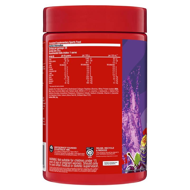 Buy BSc x Chupa Chups Protein Water Grape 700g online at Chemist Warehouse