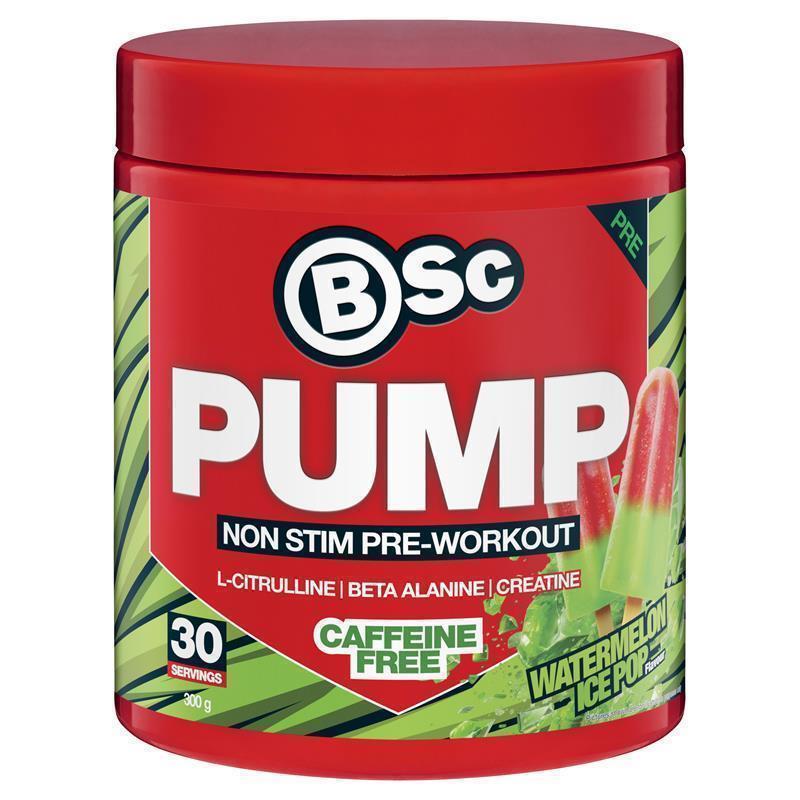 Buy BSc Pump Non Stim Pre-Workout Watermelon Ice Pop 300g online at ...