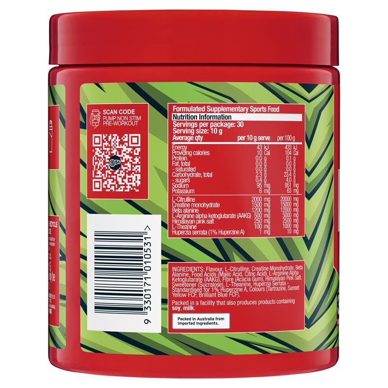 Buy BSc Pump Non Stim Pre-Workout Watermelon Ice Pop 300g online at ...
