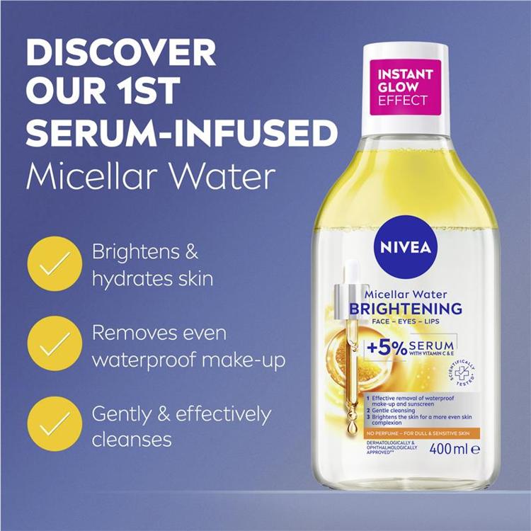 Buy NIVEA Micellar Water Brightening 400ml online at Chemist Warehouse