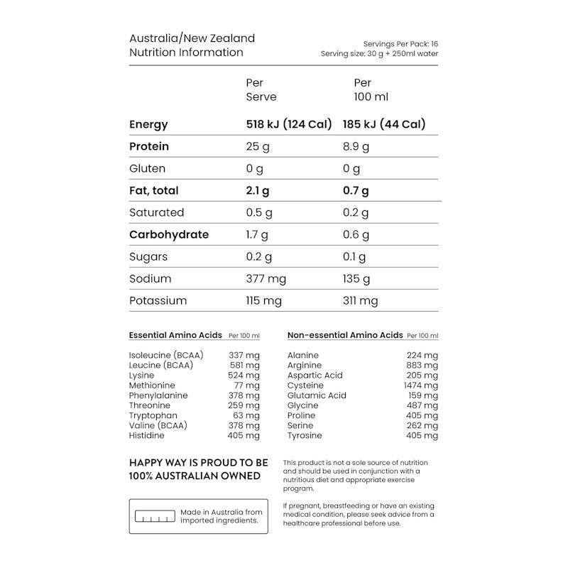 Buy Happy Way Chocolate Hazelnut Vegan Protein Powder 500g online at ...