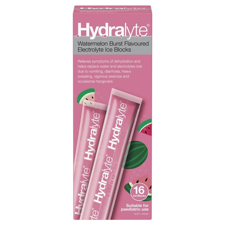 Buy Hydralyte Electrolyte Ice Blocks Watermelon 16 online at Chemist ...