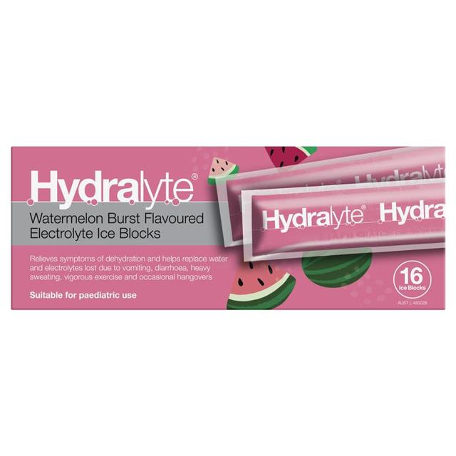Buy Hydralyte Electrolyte Ice Blocks Watermelon 16 online at Chemist ...