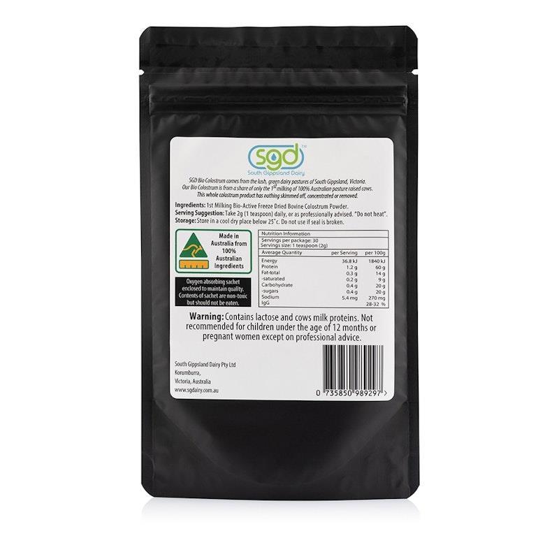 Buy SGD 100% Pure Australian Bio Colostrum Powder 60g online at Chemist ...