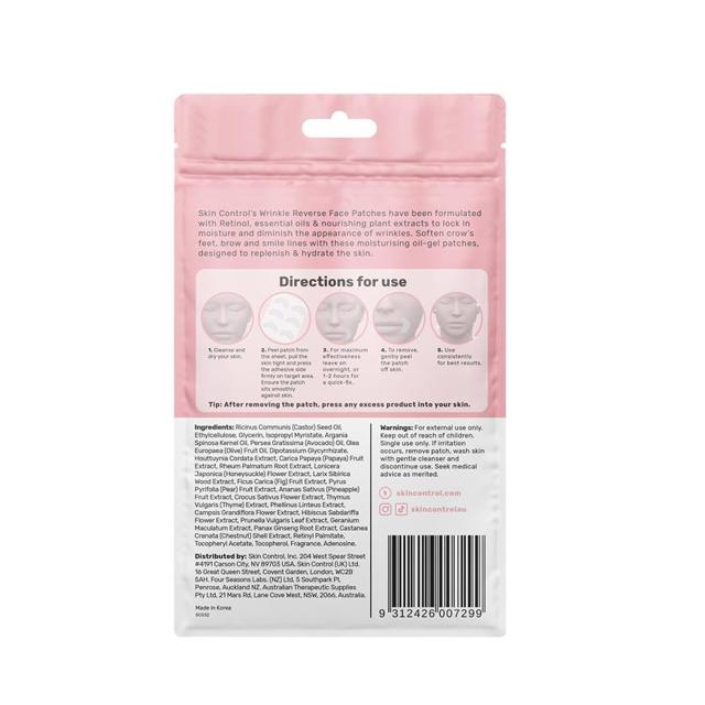 Buy Skin Control Wrinkle Reverse Face Patch + Retinol 24pk online at ...