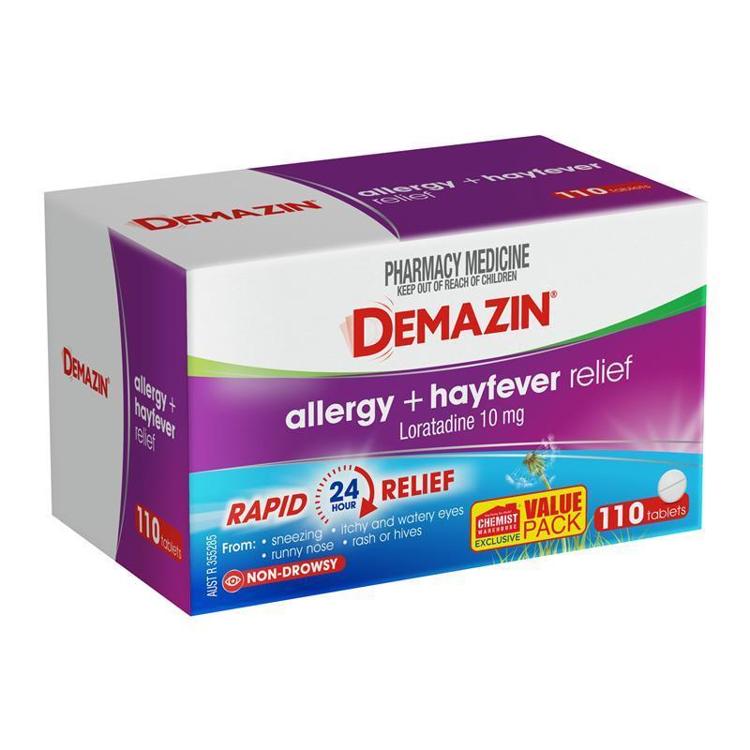 Buy Demazin Allergy & Hayfever 110 Tablets Exclusive Size online at ...