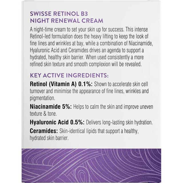 Buy Swisse Skincare Retinol B3 Night Renewal Cream 50g online at ...