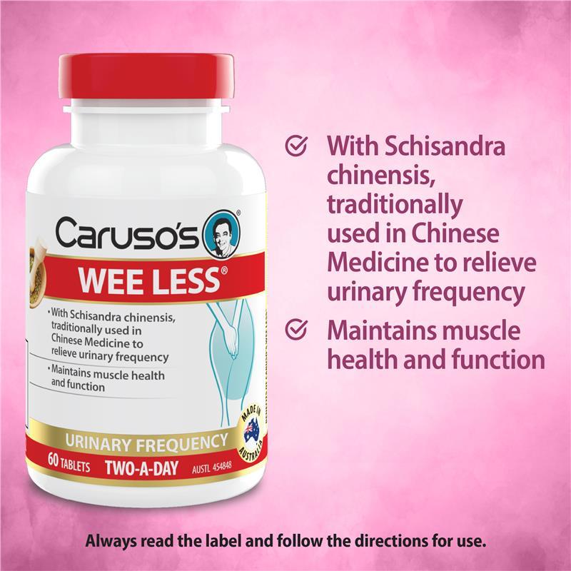 Buy Carusos Wee Less 60 Tablets online at Chemist Warehouse