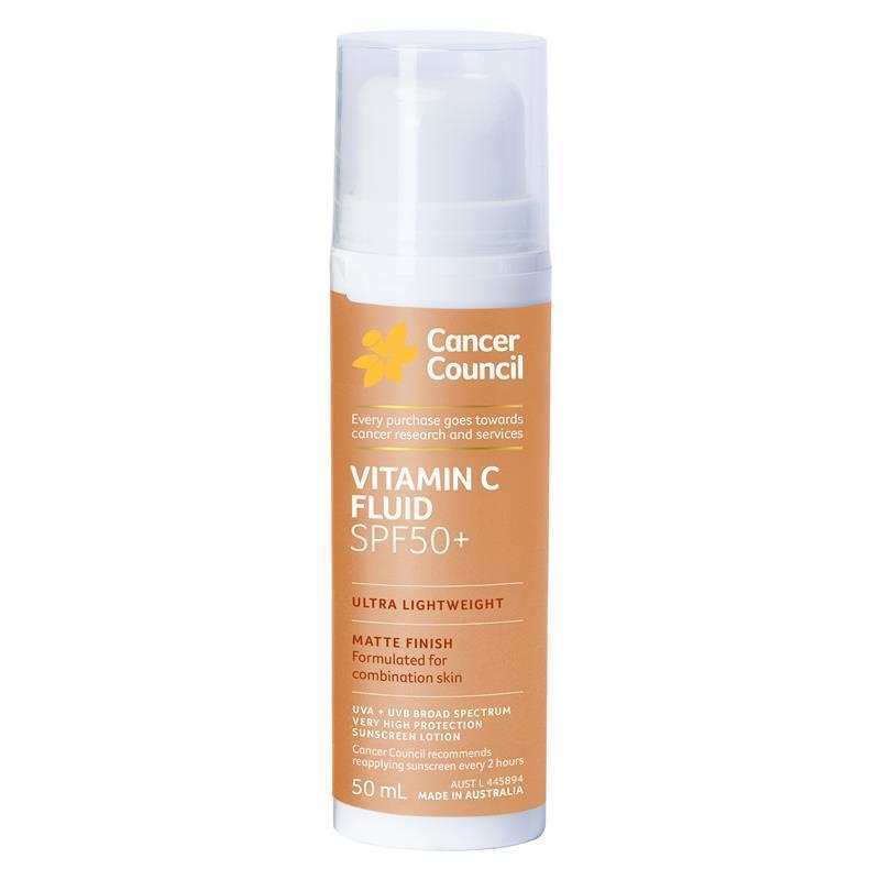 Buy Cancer Council SPF50+ Vitamin C Fluid 50ml online at Chemist Warehouse