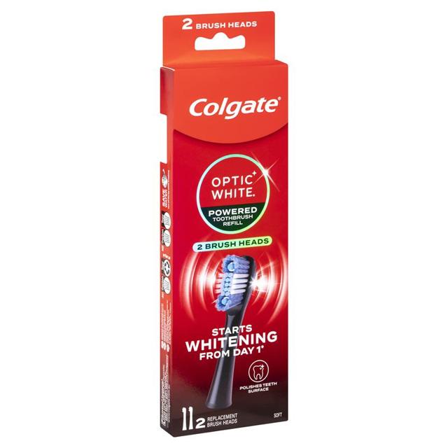 Buy Colgate Optic White Power Toothbrush Refill Soft 2 Pack online at ...