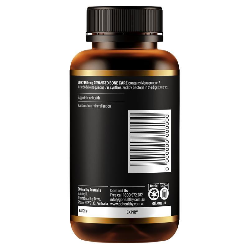 Buy Go Healthy K2 180mcg Advanced Bone Care 60 Soft Capsules Exclusive ...