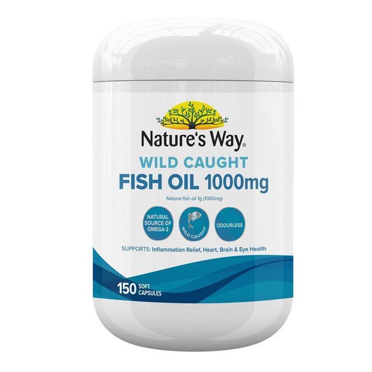 Buy Nature's Way Wild Caught Odourless Fish Oil 1000mg 150 Capsules ...