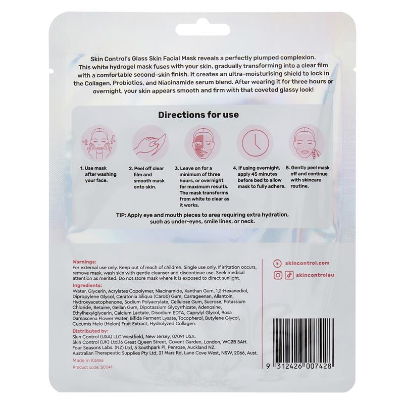 Buy Skin Control Glass Skin Face Mask Collagen online at Chemist Warehouse