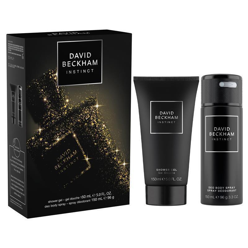 Buy David Beckham Instinct Shower Gel And Body Spray Set 150ml Black ...