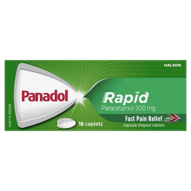 Buy Panadol Rapid Paracetamol Pain Relief 16 Caplets online at Chemist ...