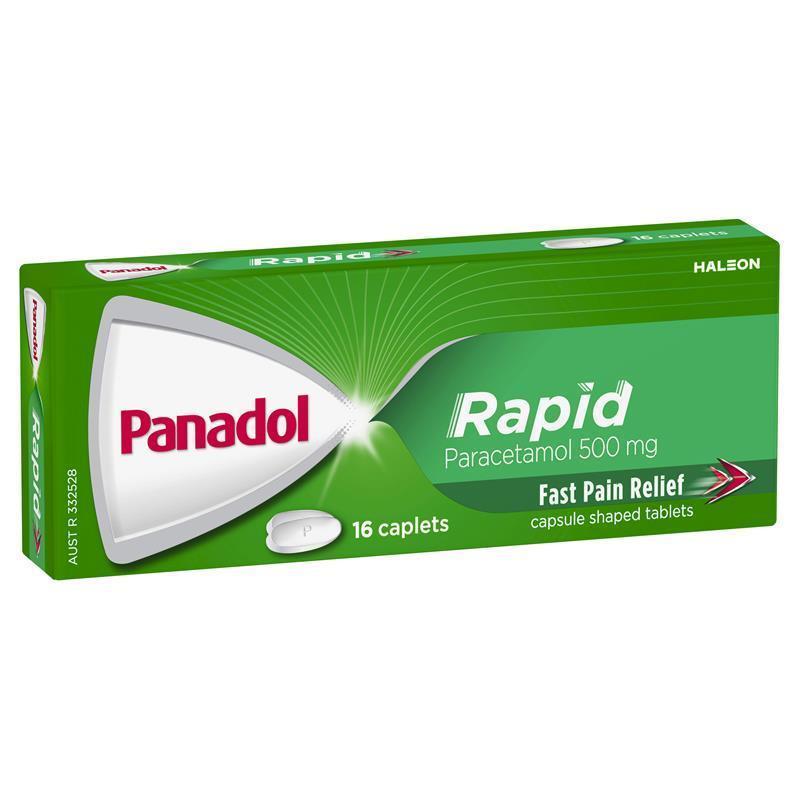 Buy Panadol Rapid Paracetamol Pain Relief 16 Caplets online at Chemist ...