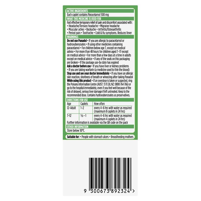 Buy Panadol Optizorb Paracetamol Pain Relief 16 Caplets online at ...