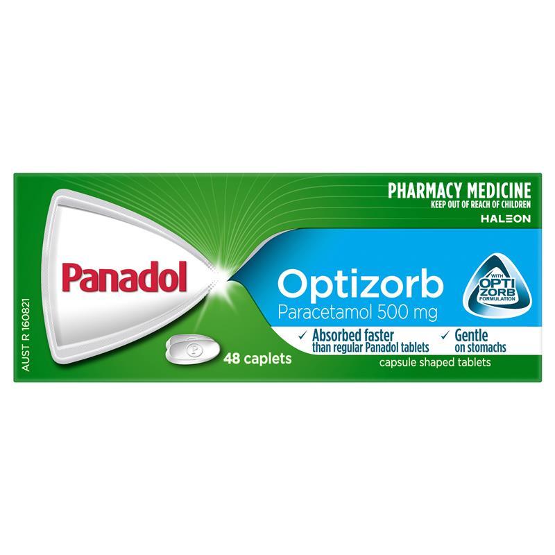Buy Panadol Optizorb Paracetamol Pain Relief 48 Caplets online at ...