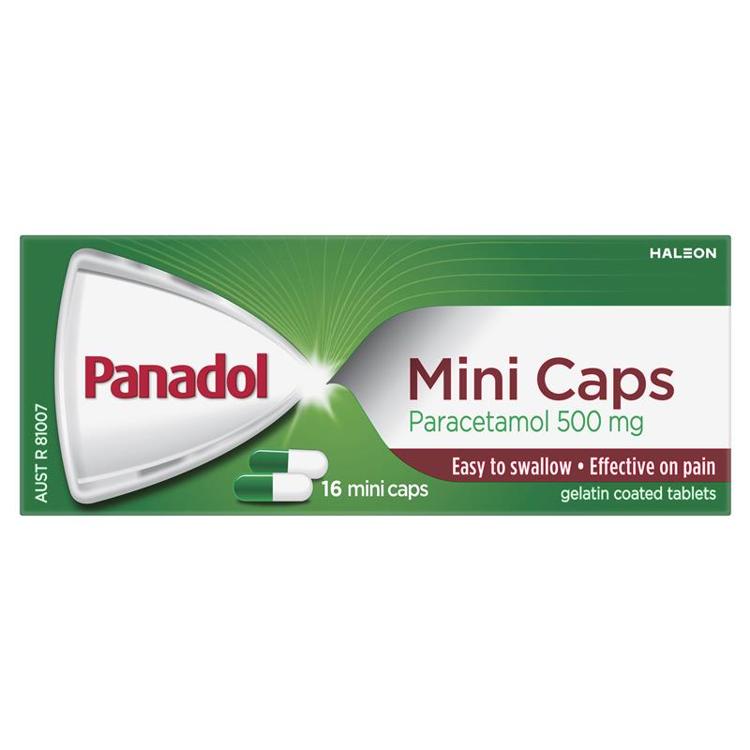 Buy Panadol Paracetamol Pain Relief 16 Mini Caplets online at Chemist ...