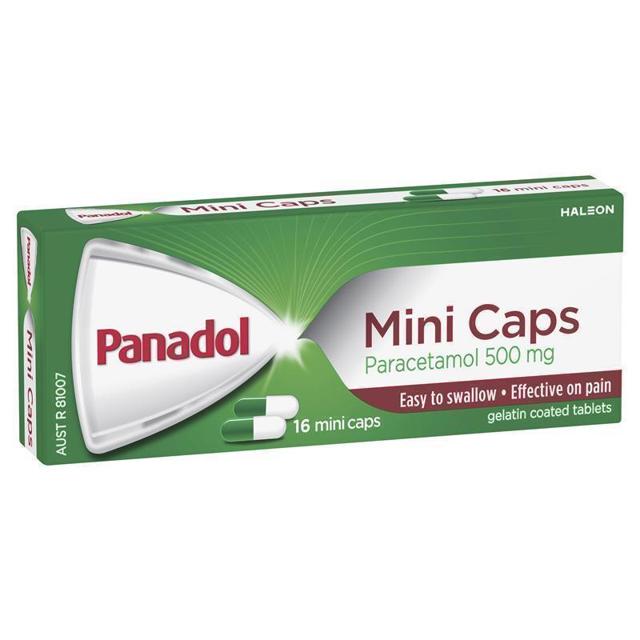Buy Panadol Paracetamol Pain Relief 16 Mini Caplets online at Chemist ...