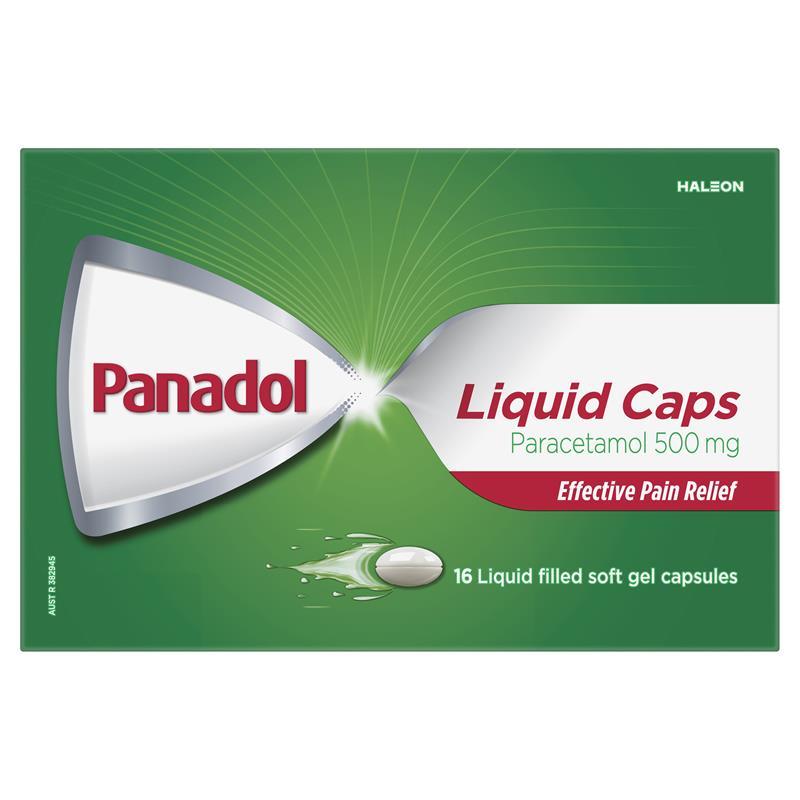 Buy Panadol Liquid Capsules Paracetamol Pain Relief 16 Capsules online ...