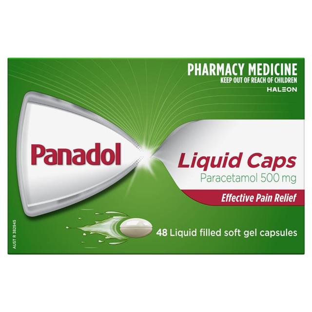 Buy Panadol Liquid Capsules Paracetamol Pain Relief 48 Capsules online ...