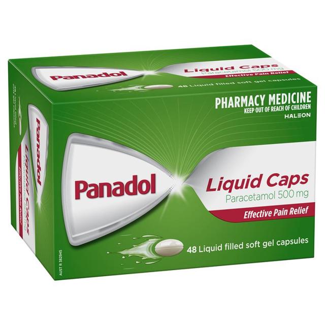Buy Panadol Liquid Capsules Paracetamol Pain Relief 48 Capsules online ...