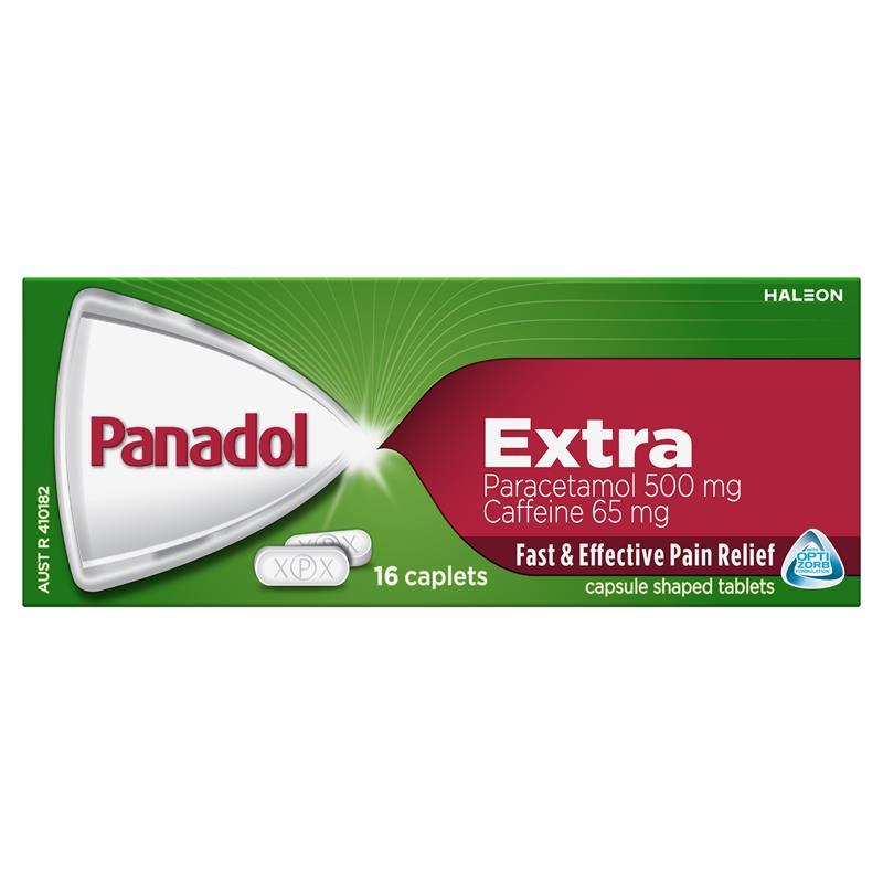 Buy Panadol Extra Paracetamol Pain Relief 16 Caplets online at Chemist ...